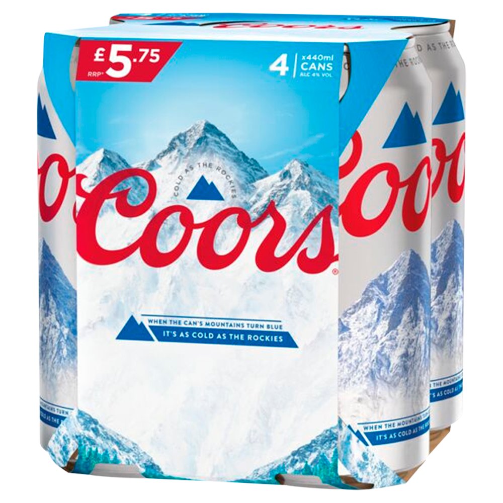 Buy Coors Lager 24 x 440ml cans Online - 365 Drinks