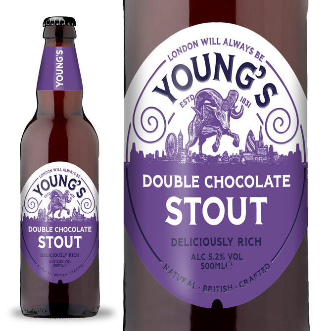 Buy Youngs Double Chocolate Stout 8 x 500ml Bottles Online - 365 Drinks