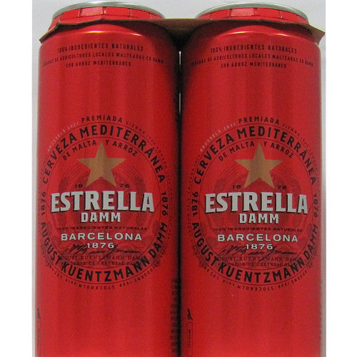 Buy Estrella Damm Lager Beer Cans 24 x 500ml Online - 365 Drinks