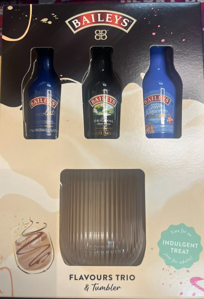 Buy Baileys Miniature Flavours Trio and Tumbler Gift Set, 3x 5cl Online ...