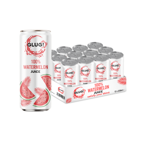 Buy Glug 100% Watermelon Juice 12 x 320ml Cans Online - 365 Drinks