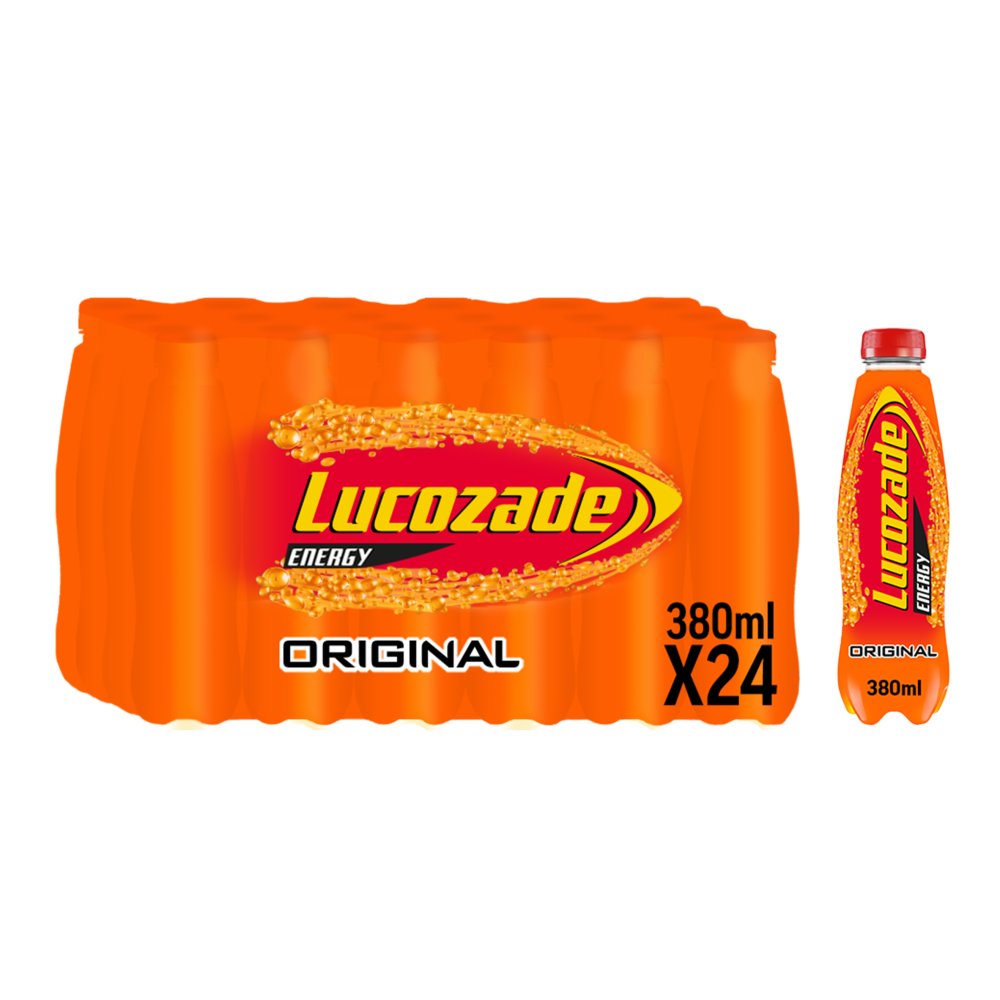 Buy Lucozade Energy Drink Original 24 x 380ml Online - 365 Drinks