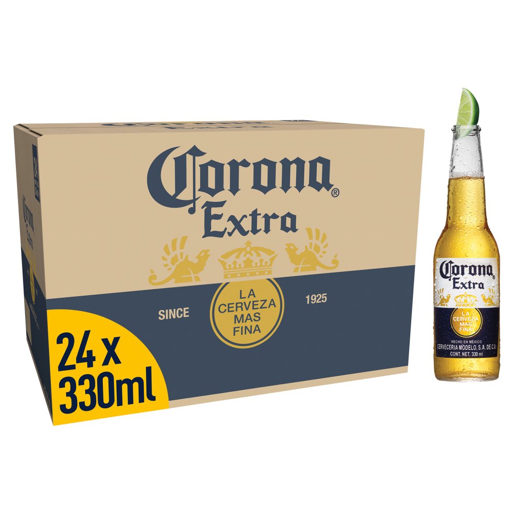 Buy Corona Extra Premium Lager Beer Bottles 24x330ml Online - 365 Drinks